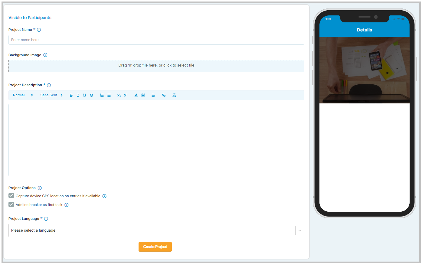New Project Set Up – EthOS – Help Center