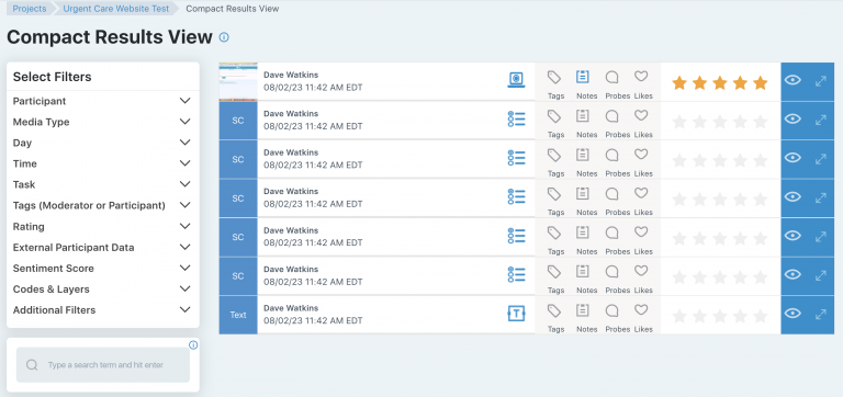 Compact Results View (Mixed Method) – EthOS – Help Center